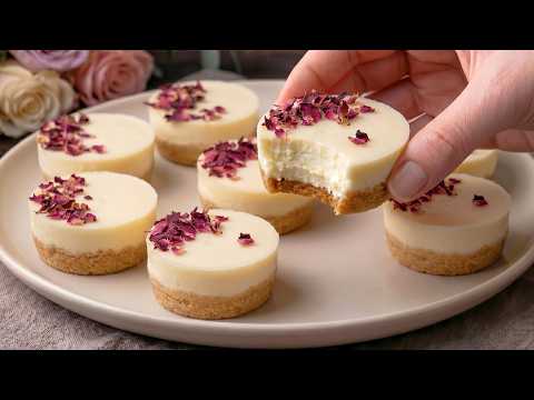 Ağızda Eriyen, Pişirme Gerektirmeyen Kremsi Mini Cheesecake'ler! 2 Hızlı Yaz Tatlısı