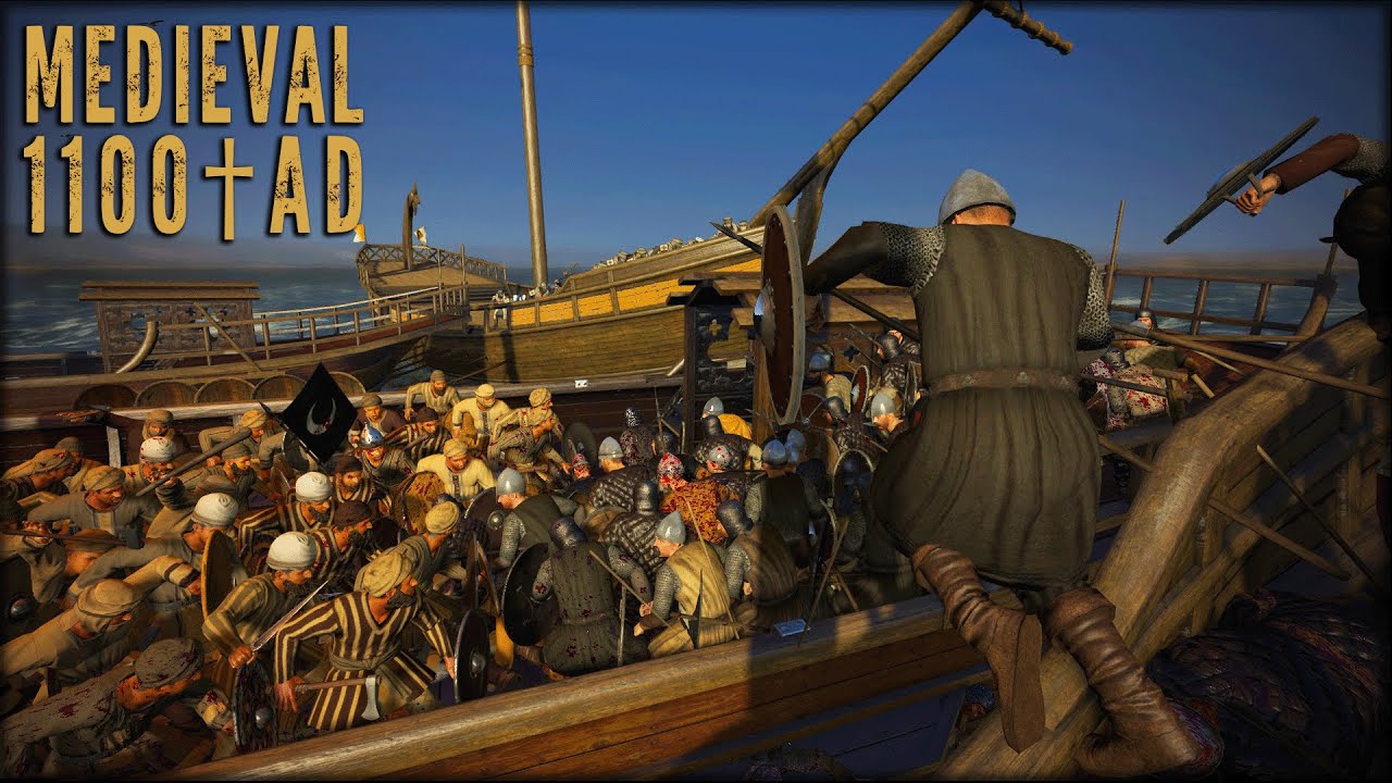 FIRST ATTEMPT AT NAVAL COMBAT - Medieval 1100AD - Kingdom of Jerusalem ...