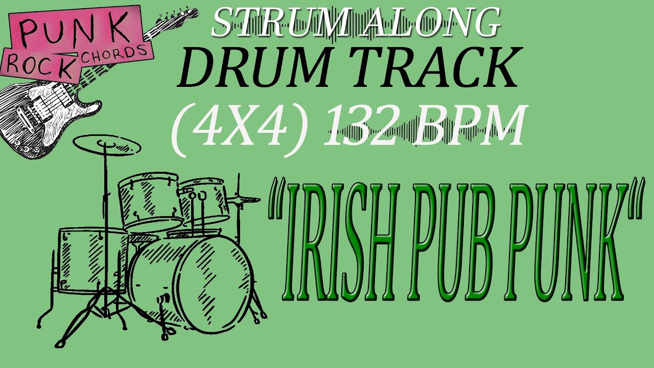 "Irish Pub Punk" DRUM TRACK - 132 BPM - YouTube