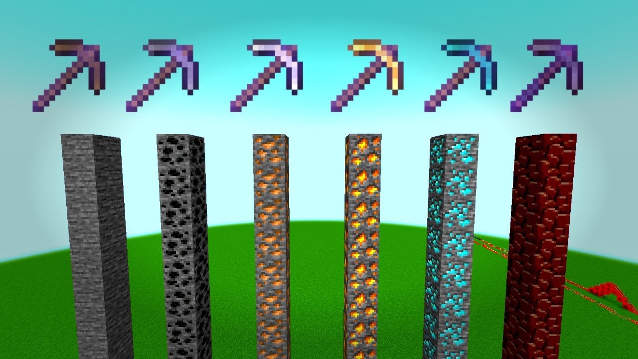 Which fully enchanted pickaxe is faster to mine ? How many durability ...