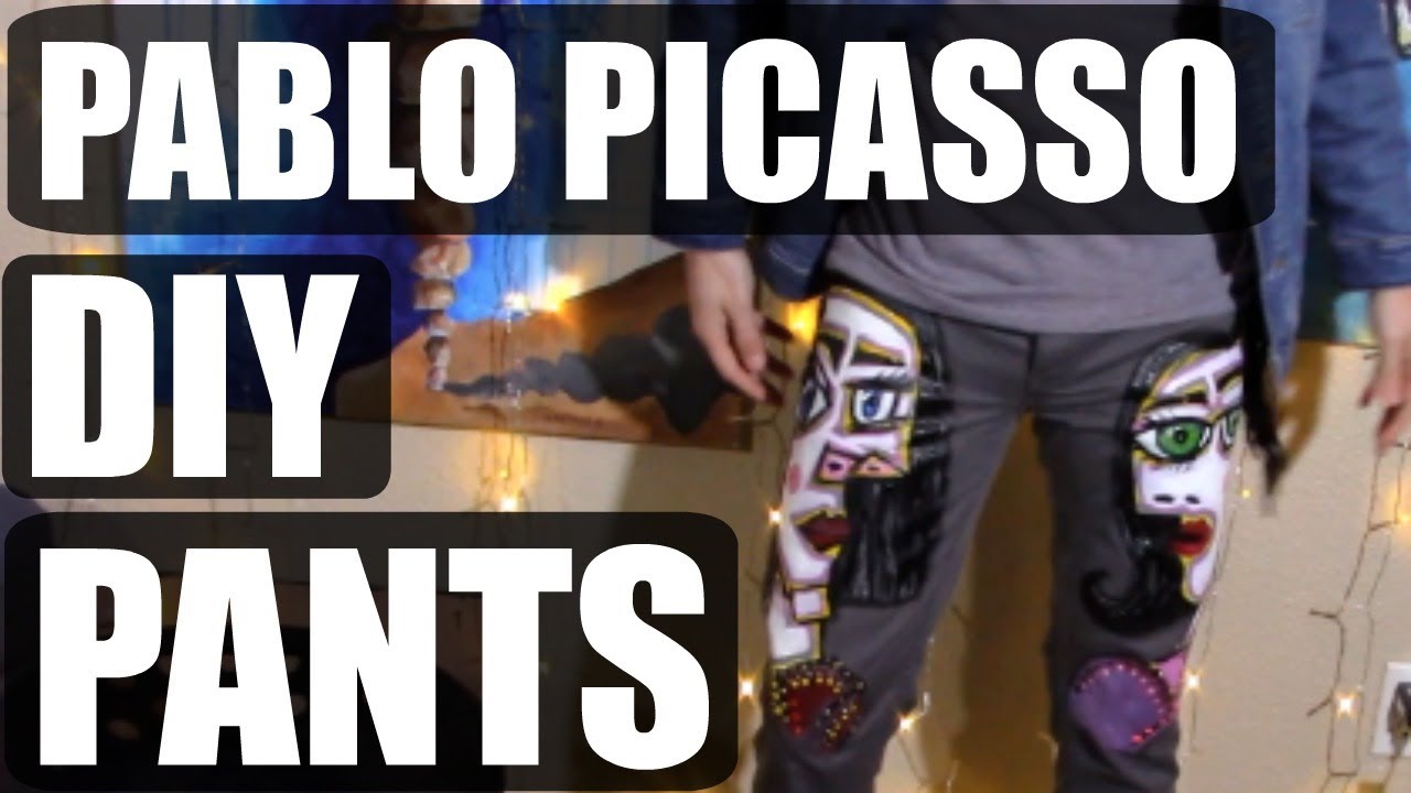 DIY Pablo Picasso Pants | Painting Like Picasso - YouTube