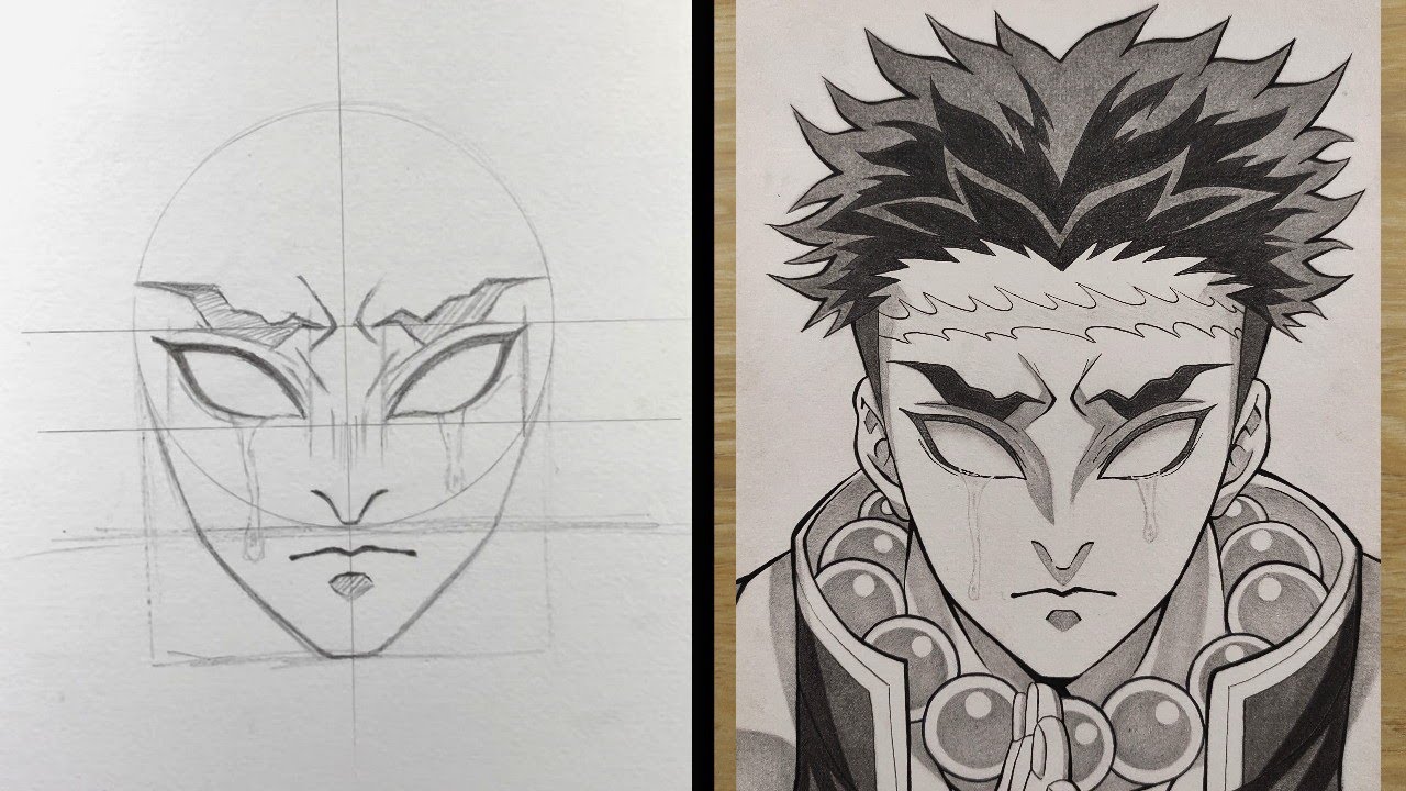 How to Draw Gyomei | easy anime drawing | how to draw anime for ...