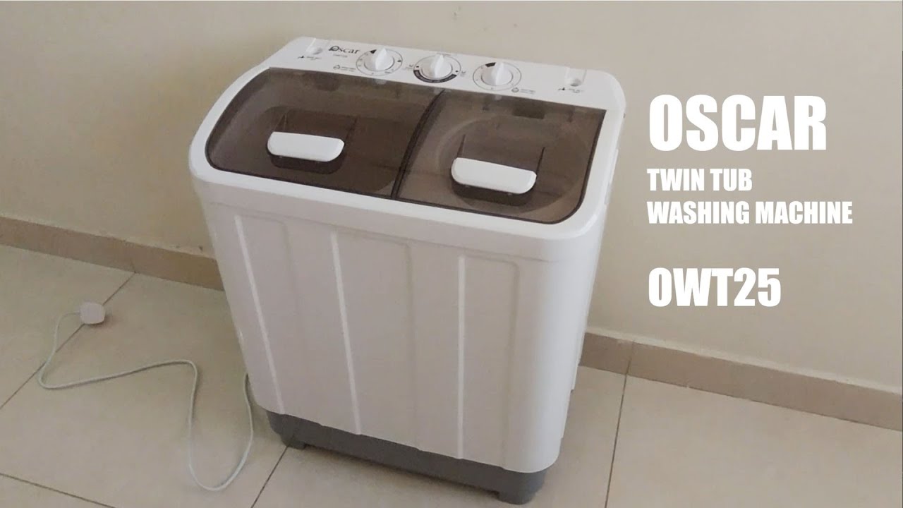 Review Oscar twin tub small washing machine 3.5Kg - YouTube
