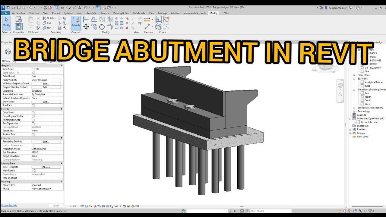 Bridge Abutment in Revit. - YouTube