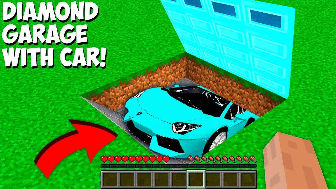 I found DIAMOND GARAGE WITH SUPER CAR UNDERGROUND in Minecraft ! NEW ...