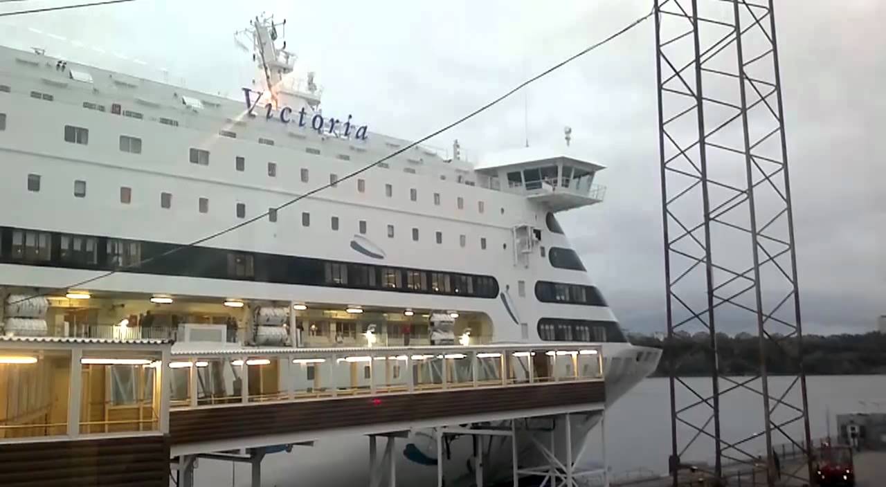 Tallink Victoria 1 leaving Stockholm - YouTube