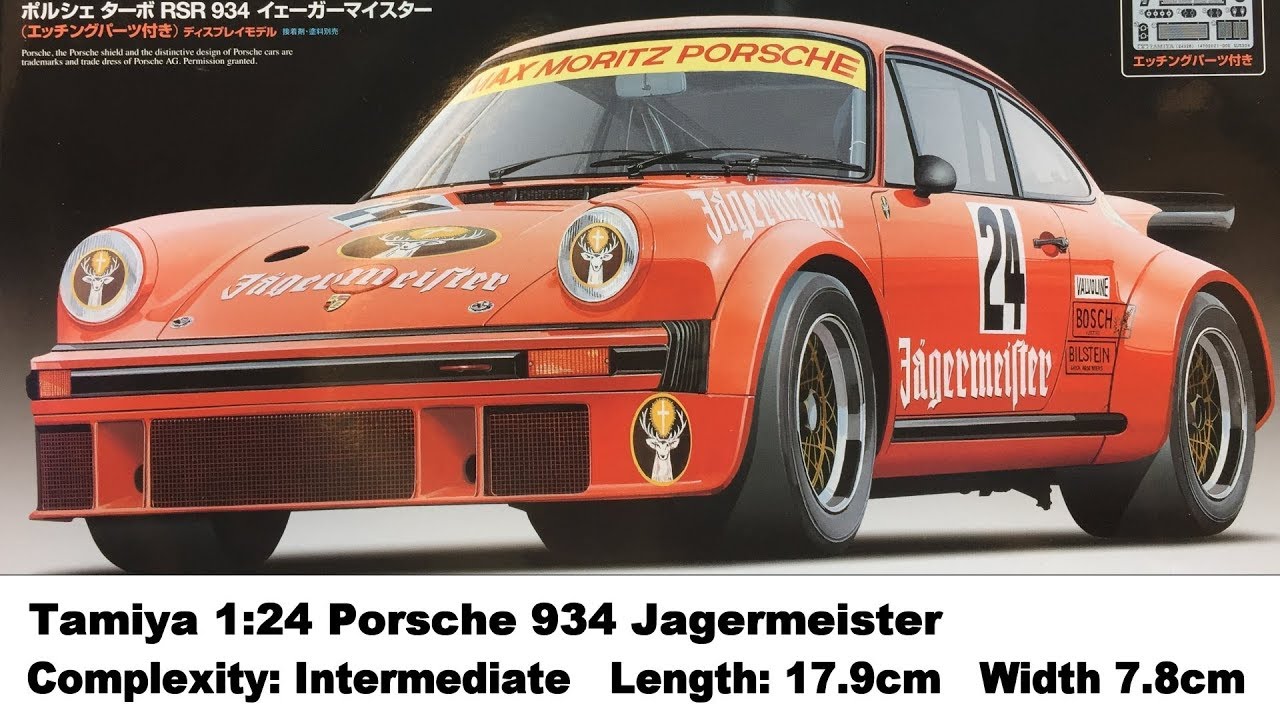 Tamiya 1:24 Porsche 934 (Jagermeister) Kit Review - YouTube