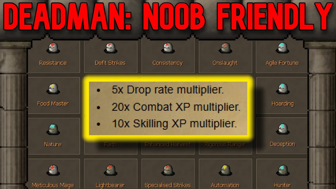 New Deadman Mode Changes + Strategies for Noobs! - OSRS - YouTube