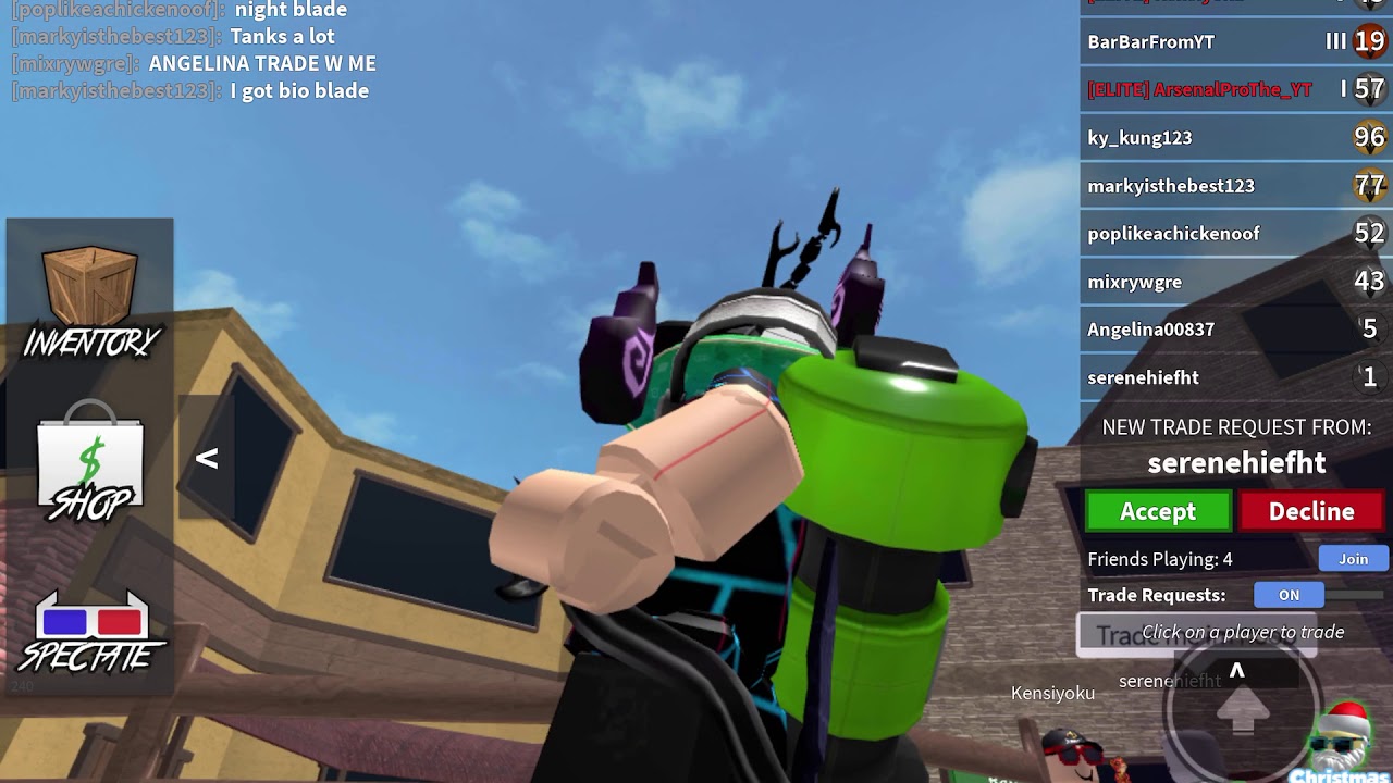 Trading in MM2! I offered a bio for a night blade Edit: Comment down ...