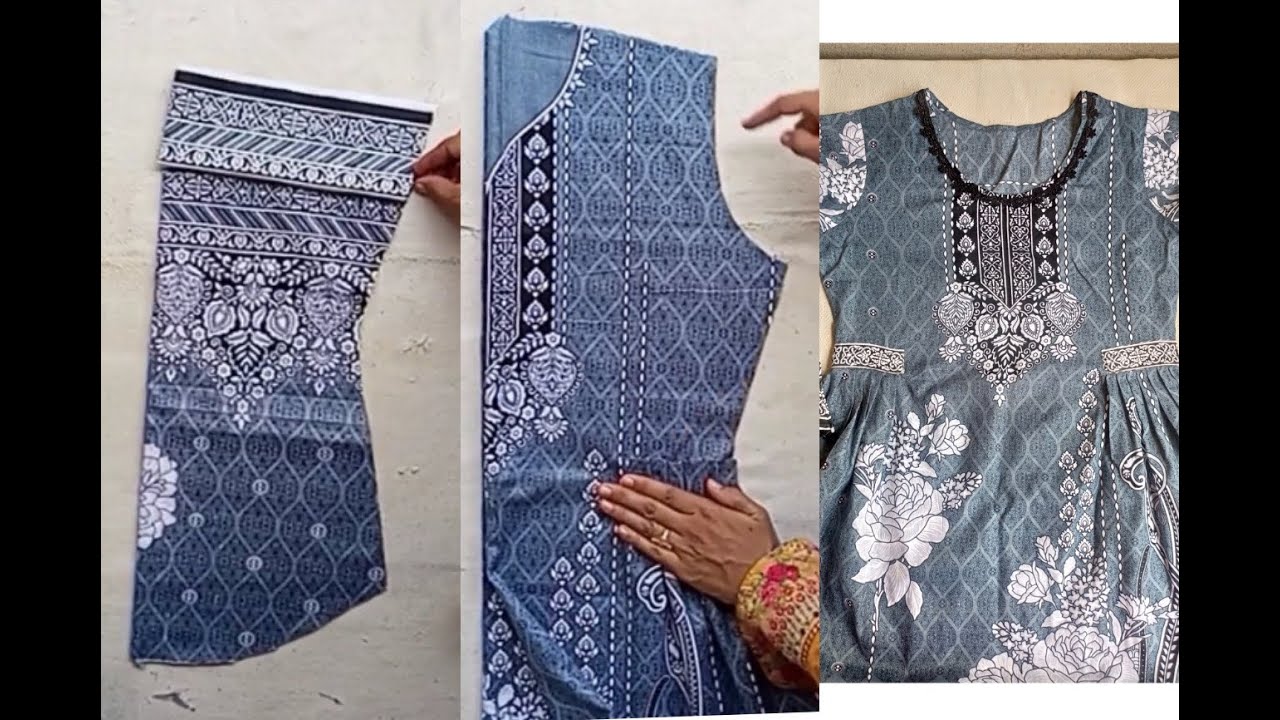 Side chunat wali frok cutting and stitching step by step #stylishfrok# ...