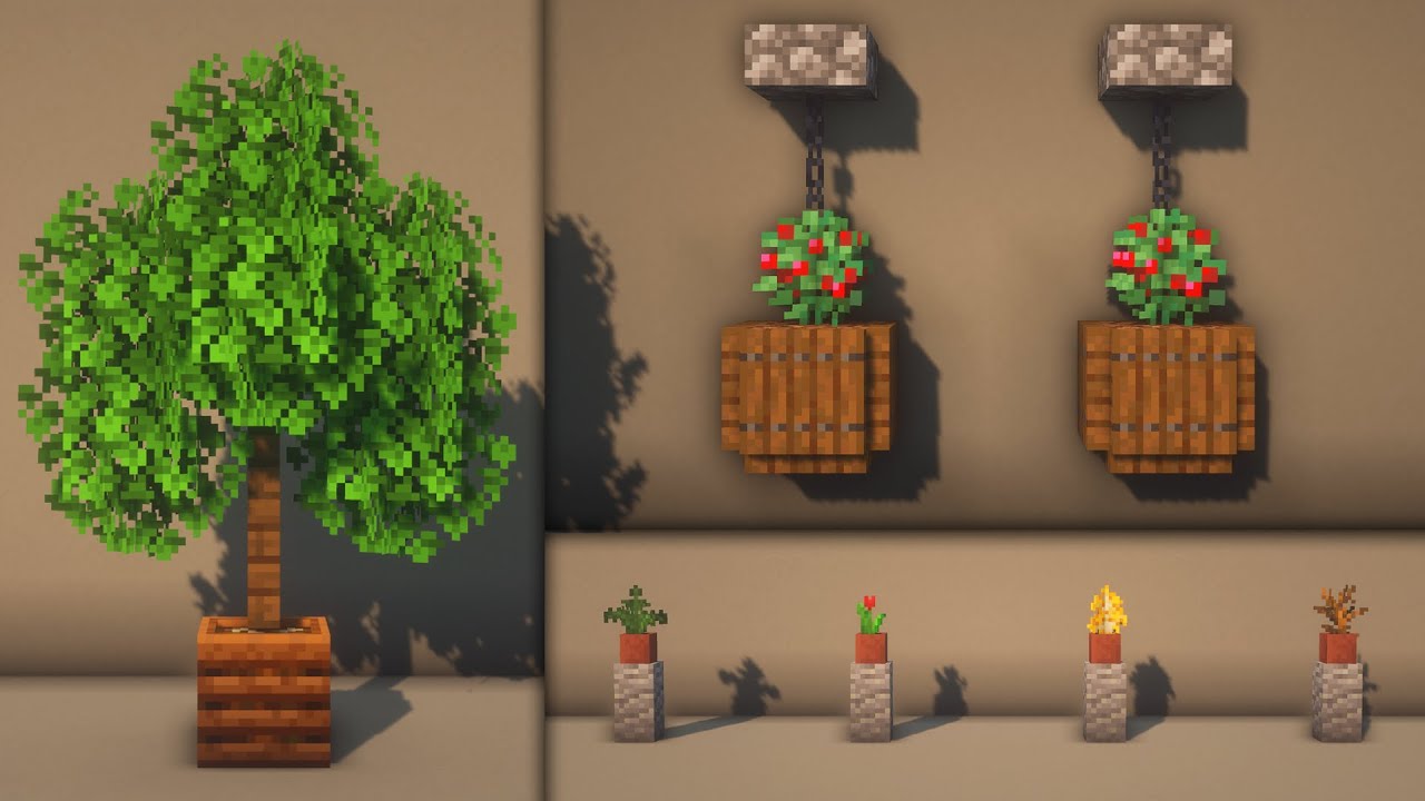 Minecraft | 3 Simple Garden Decorations | How to Build #7 - YouTube