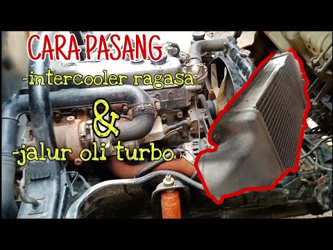 Cara pasang intercooler di radiator ragasa,dan jalur oli turbo