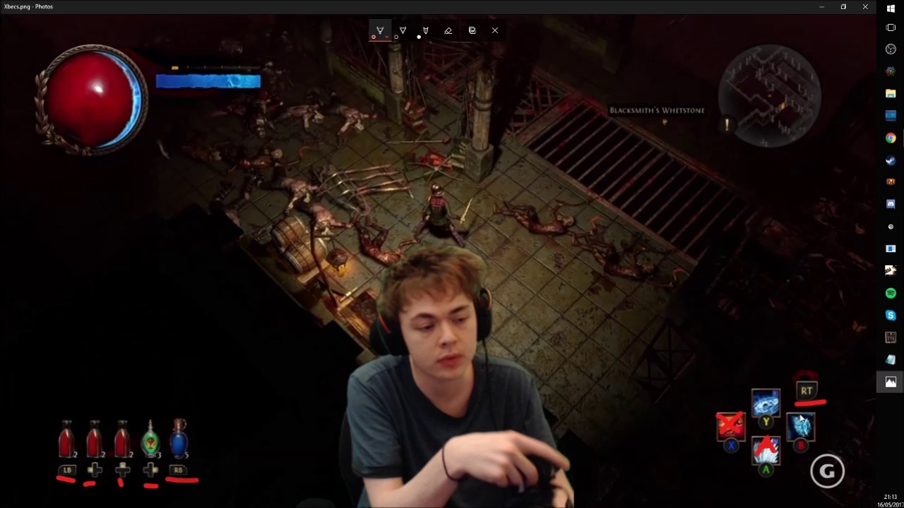 Xbox Controller Flasks & Movement Skills - YouTube