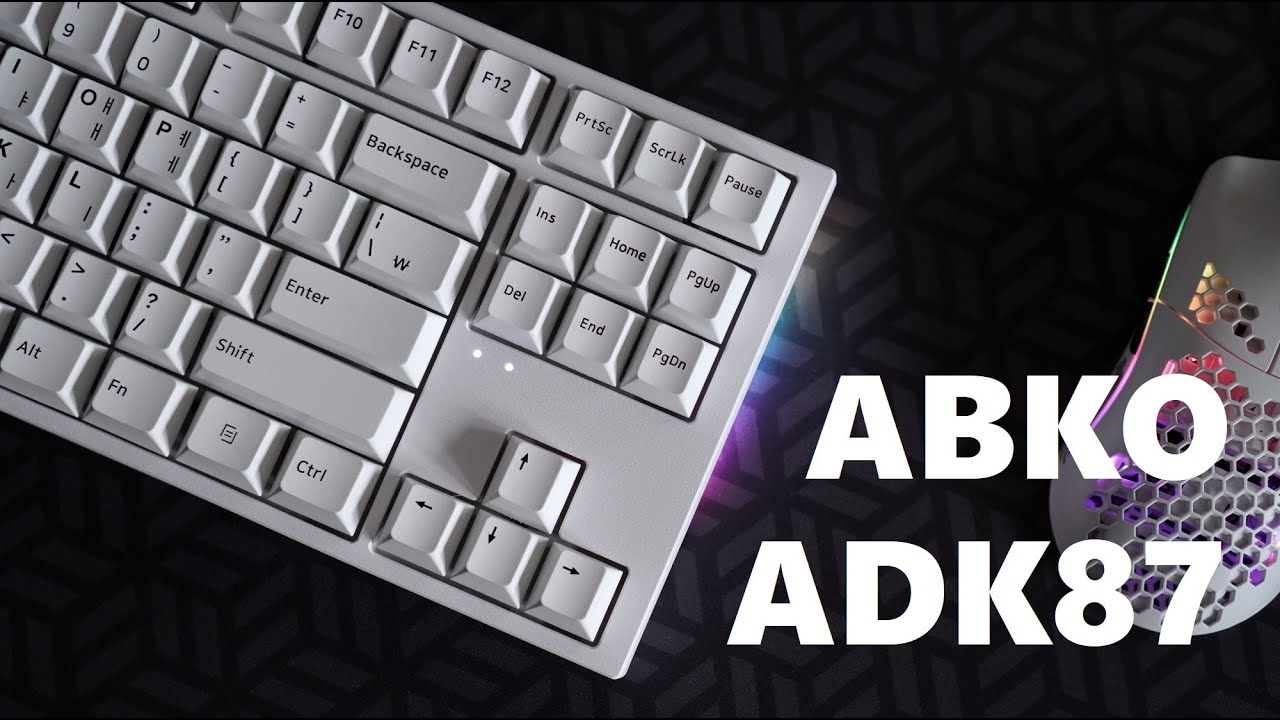 앱코 ADK87 간단리뷰와 타건 ( ABKO ADK87 Review and Typing ) - YouTube