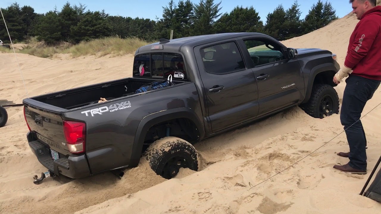 2016 Tacoma trd off-road Crawl Control in Sand Bottomed Out - YouTube