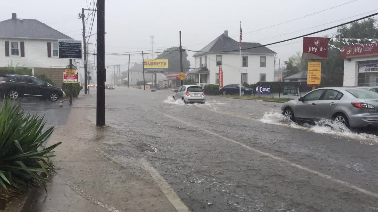 Flash Flooding in Cranston - YouTube