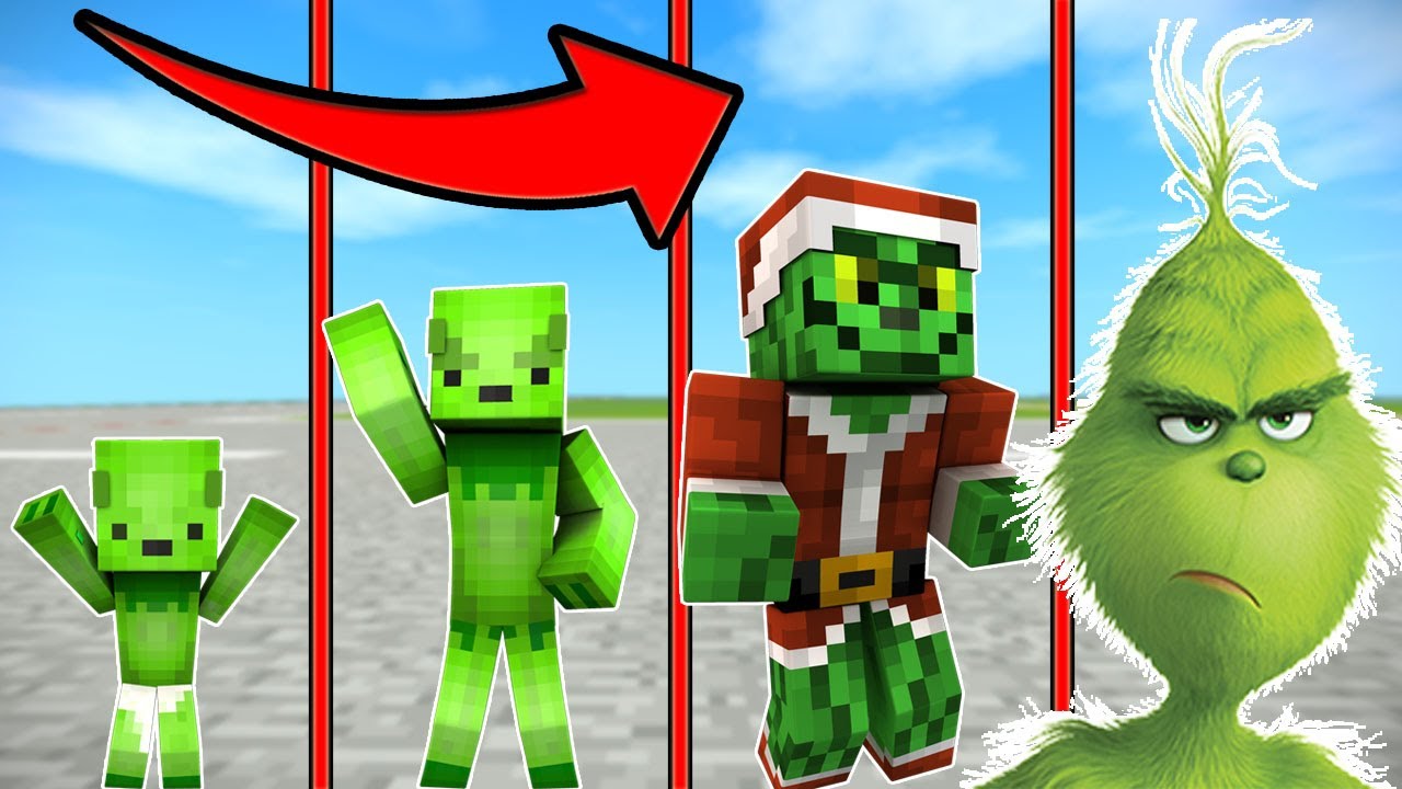 ¡SI GRINCH TUVIERA UNA VIDA EN MINECRAFT! 😱 SI GRINCH SE ROBA LA ...