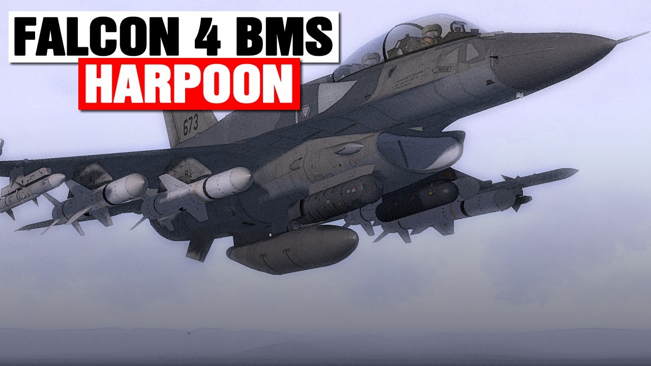 Falcon 4 BMS : F-16 Fighting Falcon : AGM-84A Harpoon Tutorial - YouTube