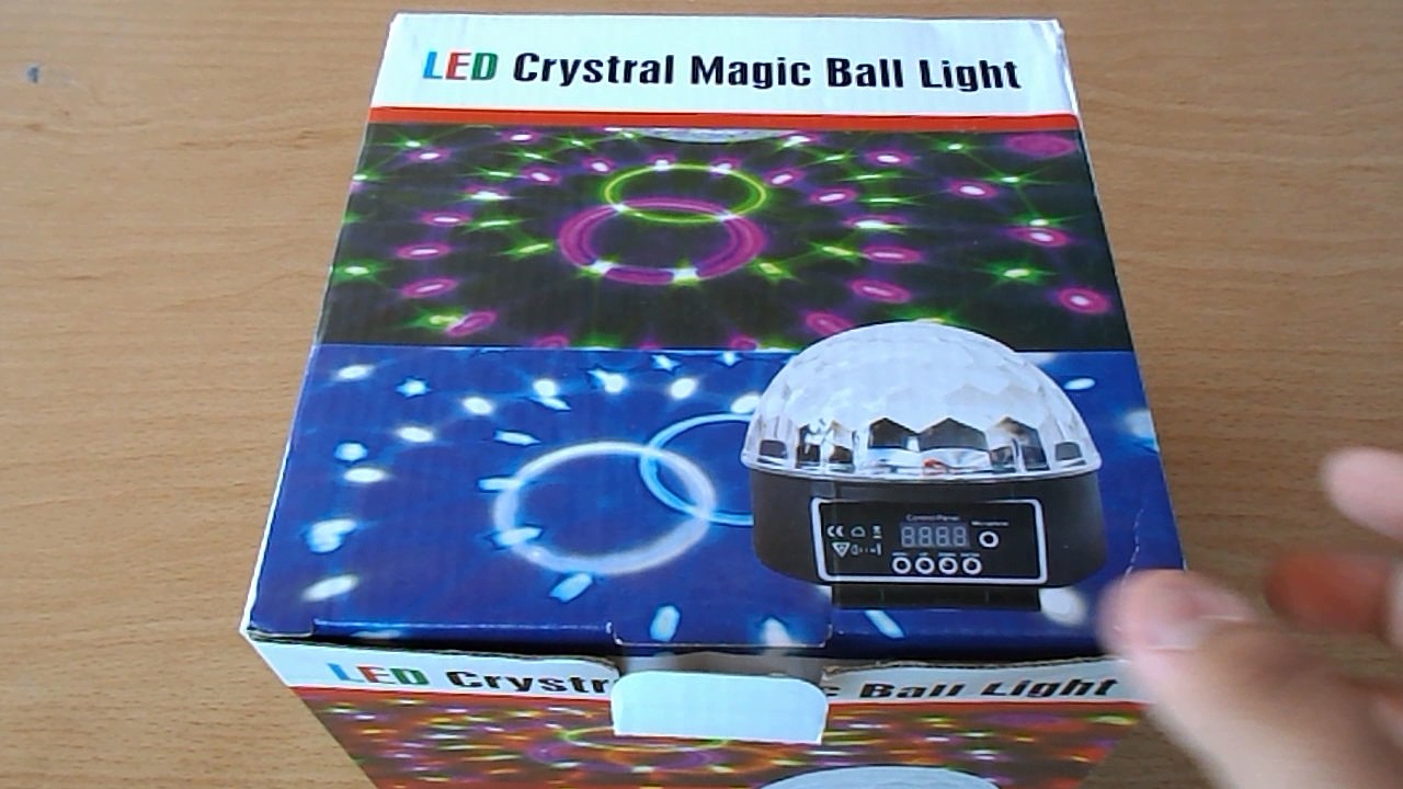 led crystal magic ball light - YouTube