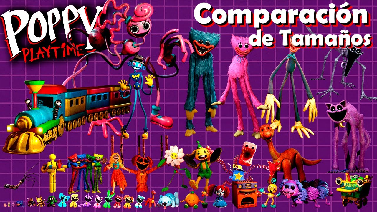 Comparación de Tamaños de POPPY PLAYTIME 1,2,3 - Todos los PERSONAJES ...