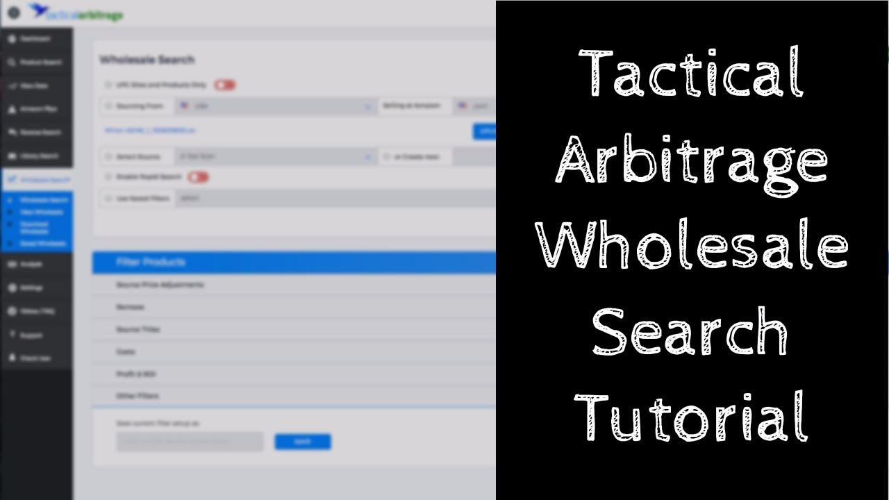 Tactical Arbitrage Wholesale Search Tutorial & Walkthrough - YouTube