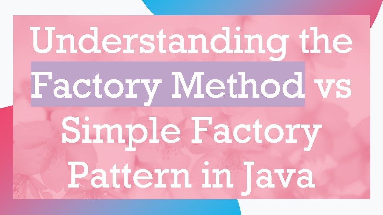 Understanding the Factory Method vs Simple Factory Pattern in Java ...