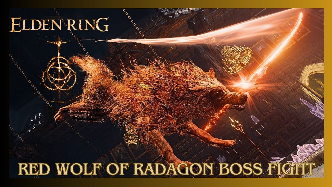 ELDEN RING - Red Wolf of Radagon Boss Fight. - YouTube