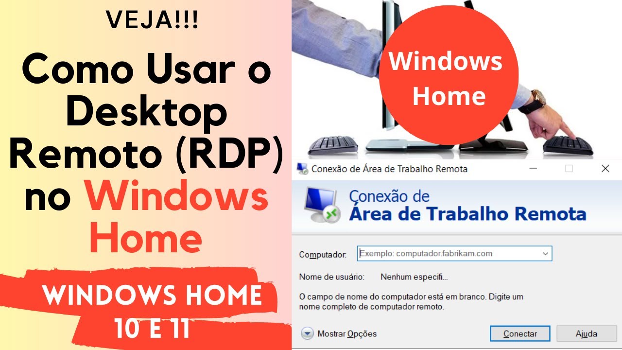 Como Usar o Desktop Remoto (RDP) no Windows Home - YouTube