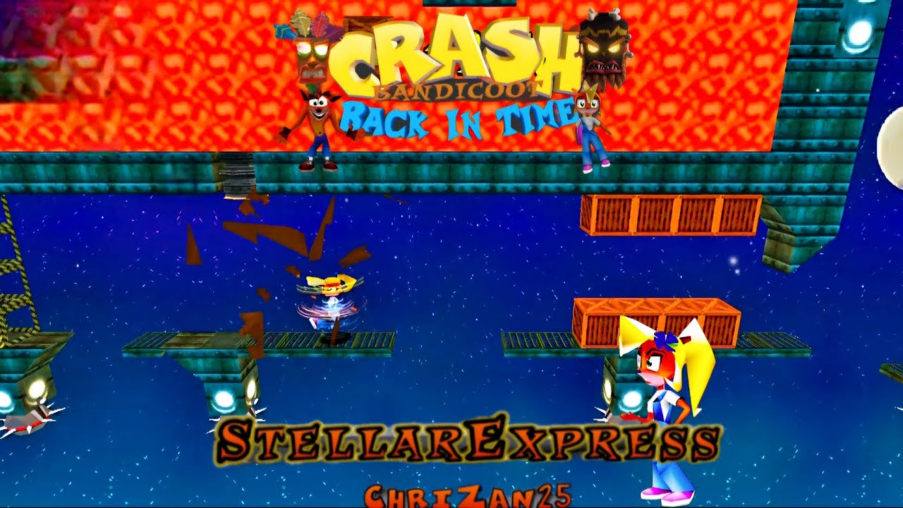 Crash Bandicoot - Back In Time Fan Game: Custom Level: Stellar Express ...