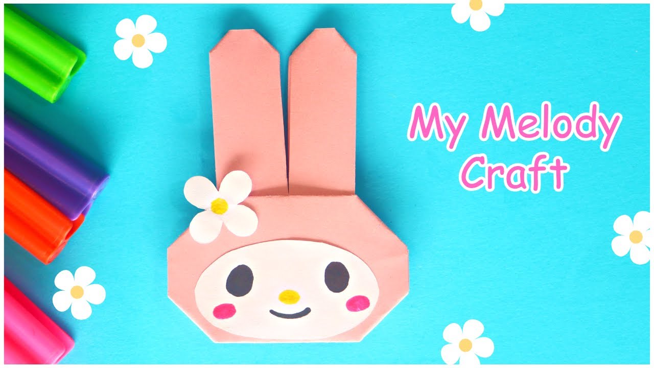 My Melody Paper Craft | Easy origami Craft - YouTube