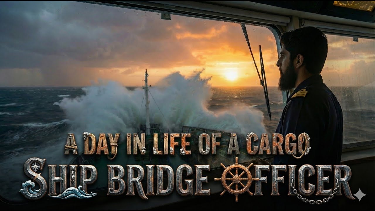 A Day in the Life of a Bridge Officer | Full Adventure at Cargo Ship ...