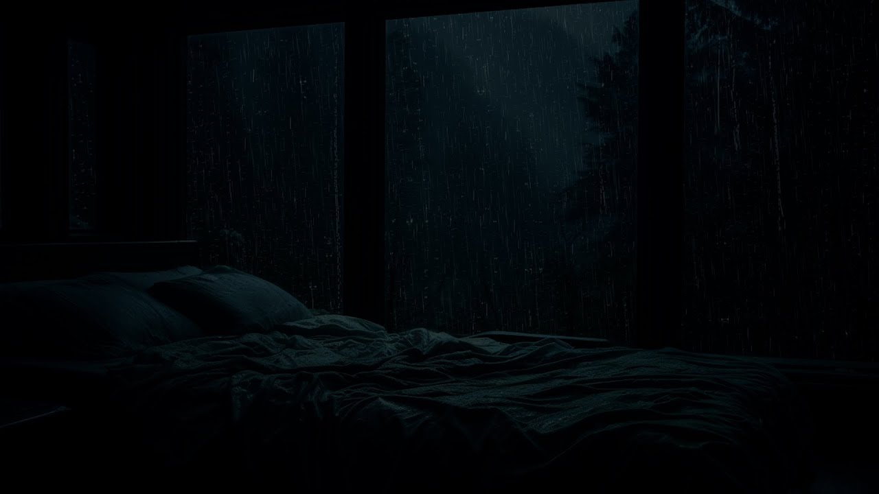 The Sound of Falling Rain - Cold Night, Sleep Becomes Peaceful and ...