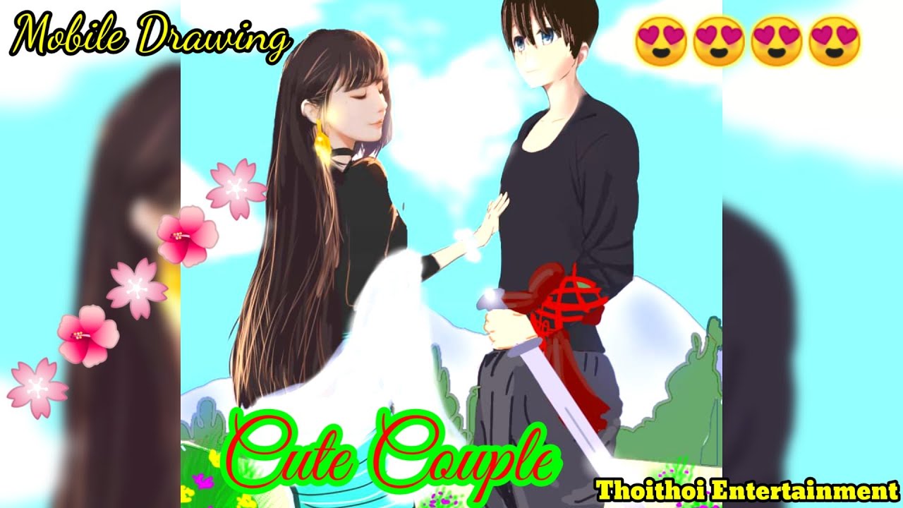 Mobile Drawing of cute meitei couple - YouTube