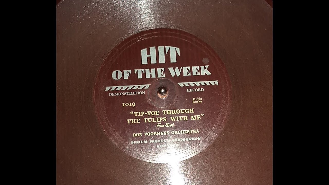 Hit Of The Week Demonstration Durium Record ~ Tip-toe through The ...