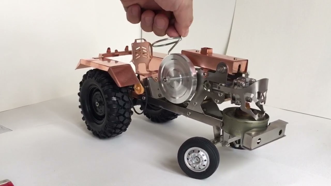 Alcohol Powered Mini Tractor with Fire Stirling Engine # ...