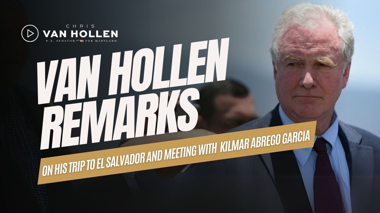 Van Hollen Holds Media Availability at Dulles Upon Return from El ...