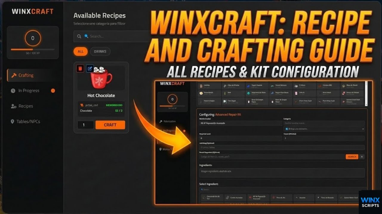 🔥 THE BEST CRAFTING SYSTEM for FiveM (QBCore - ESX) | Levels ...