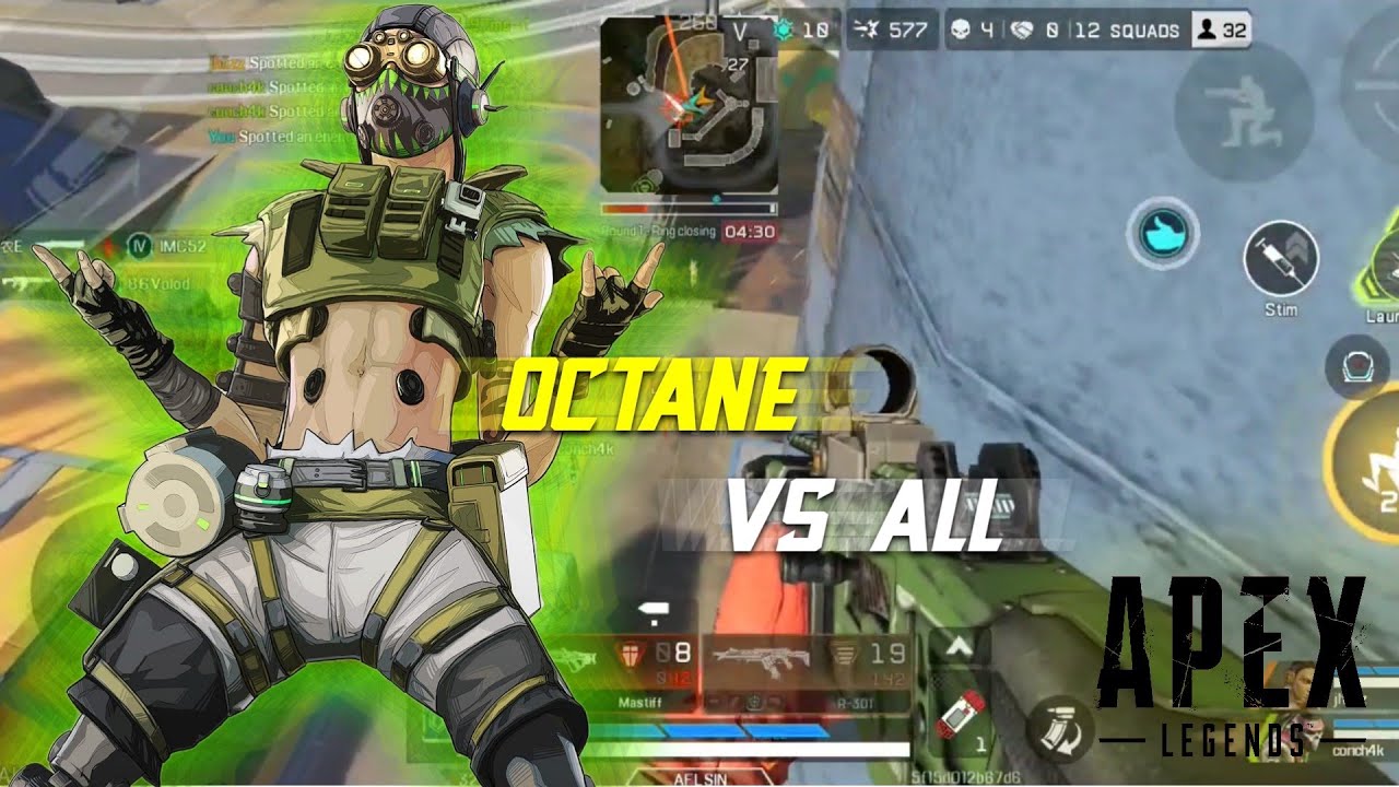 OCTANE vs All | APEX legends Mobile Gameplay - YouTube