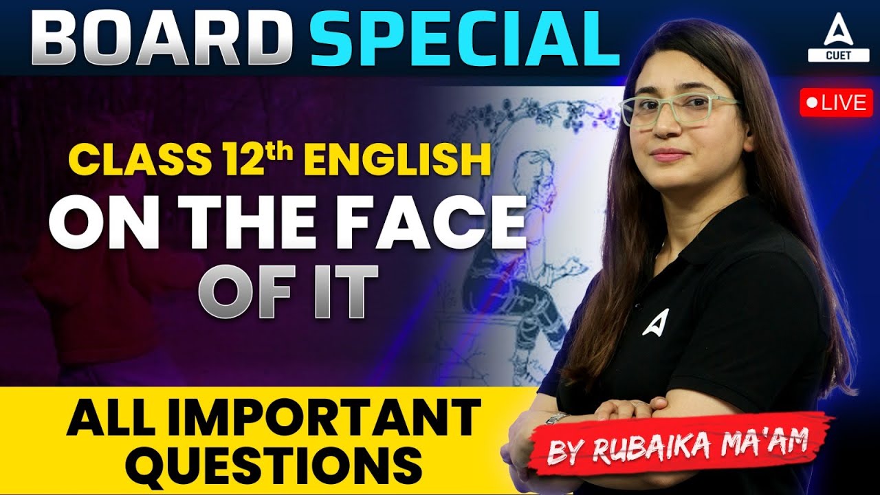 On the Face of It 12 Important Questions | Vistas English | By Rubaika ...