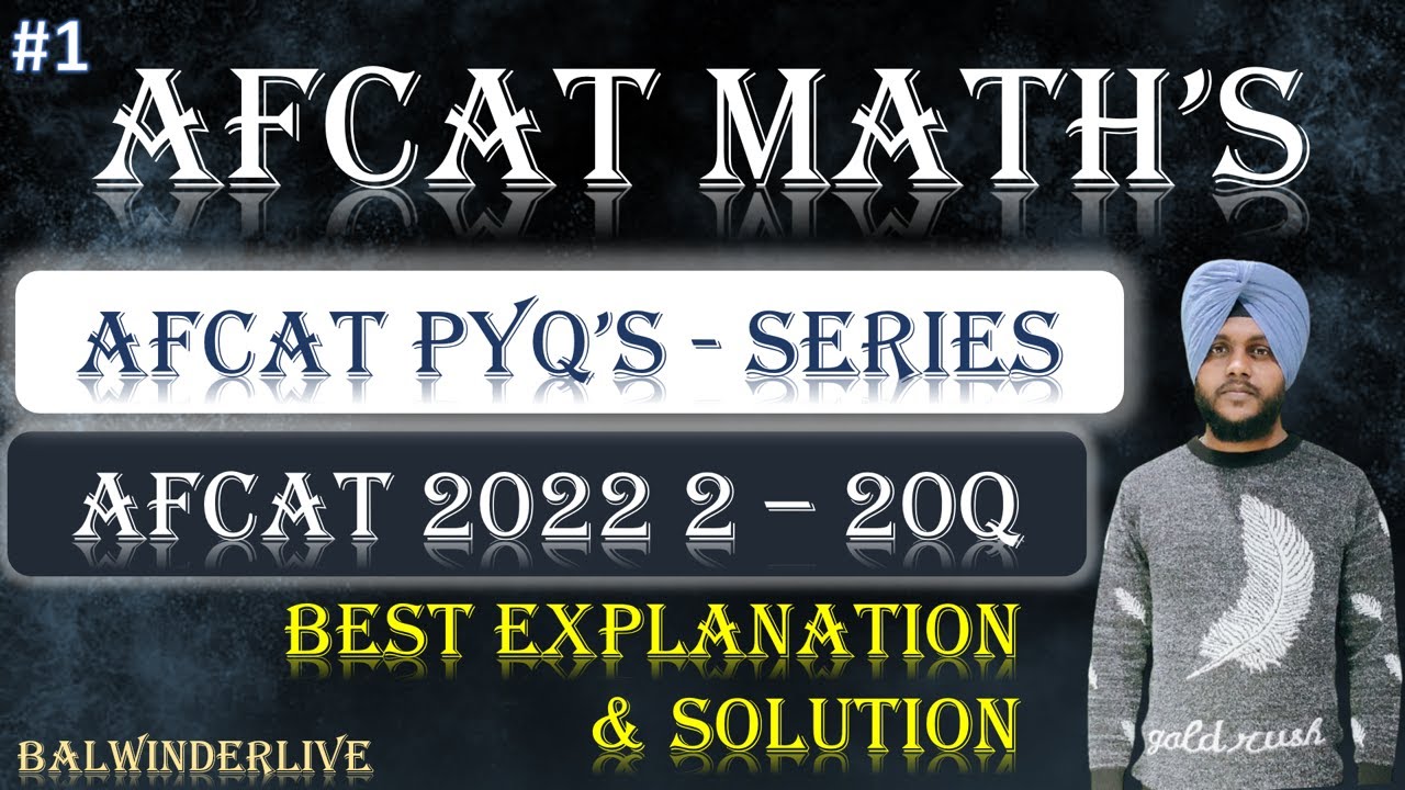Afcat 2022 2 Maths Questions Solution || Afcat 2022 2 Paper Solution ...