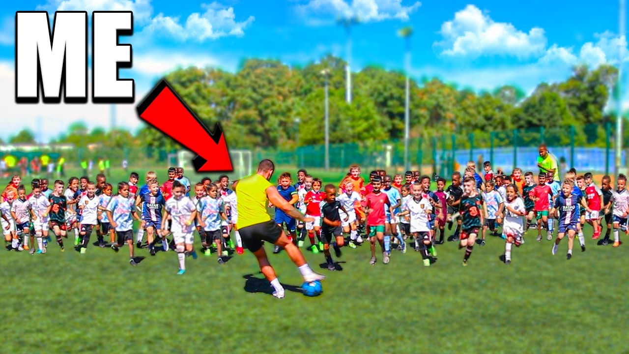 I Survived A Football Match vs. 100 KIDS - YouTube