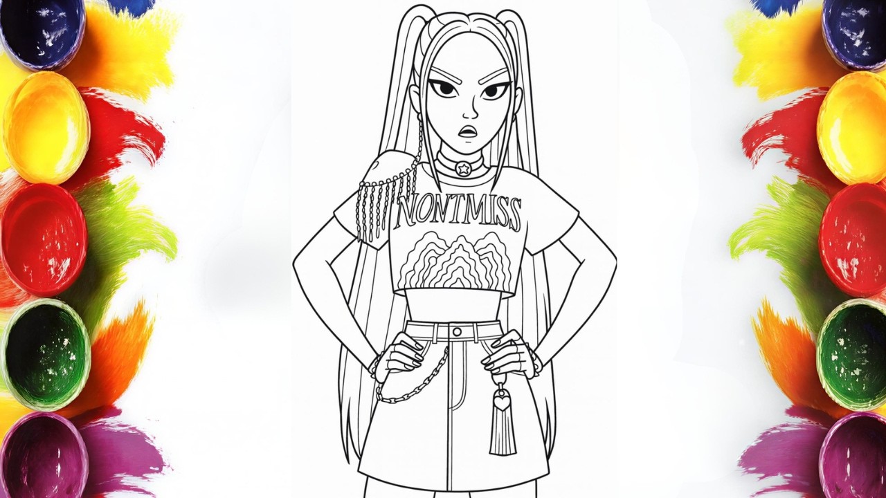 Relaxing Learning: How to Color Mira K-Pop Demon Hunter | Mini Artist ...
