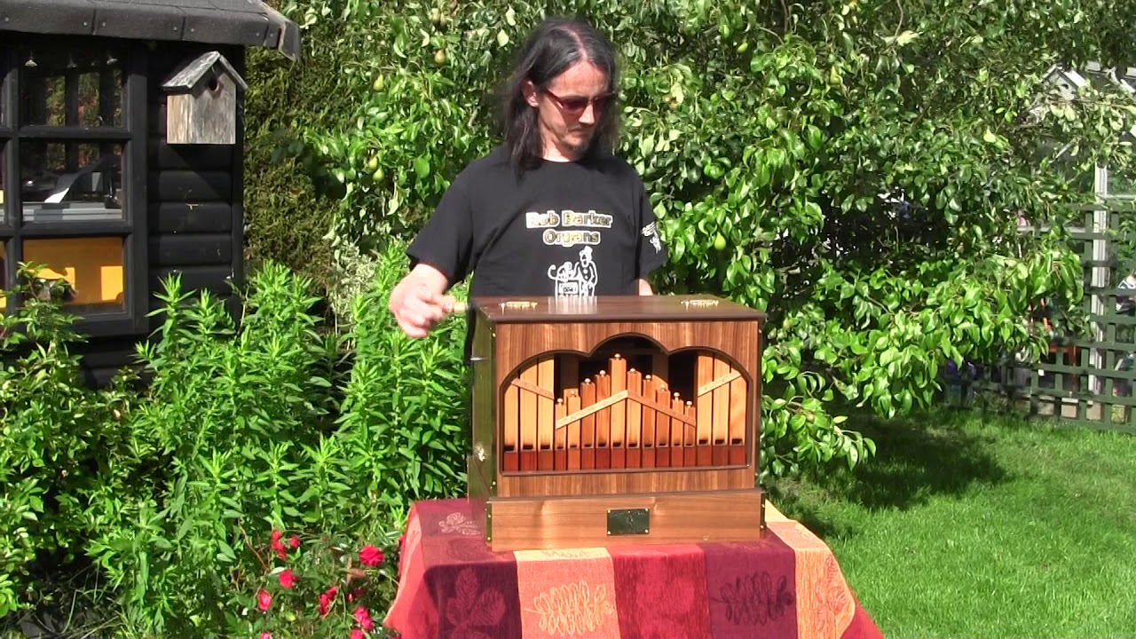 Rob Barker 20 Note MIDI operated Busker Organ - YouTube
