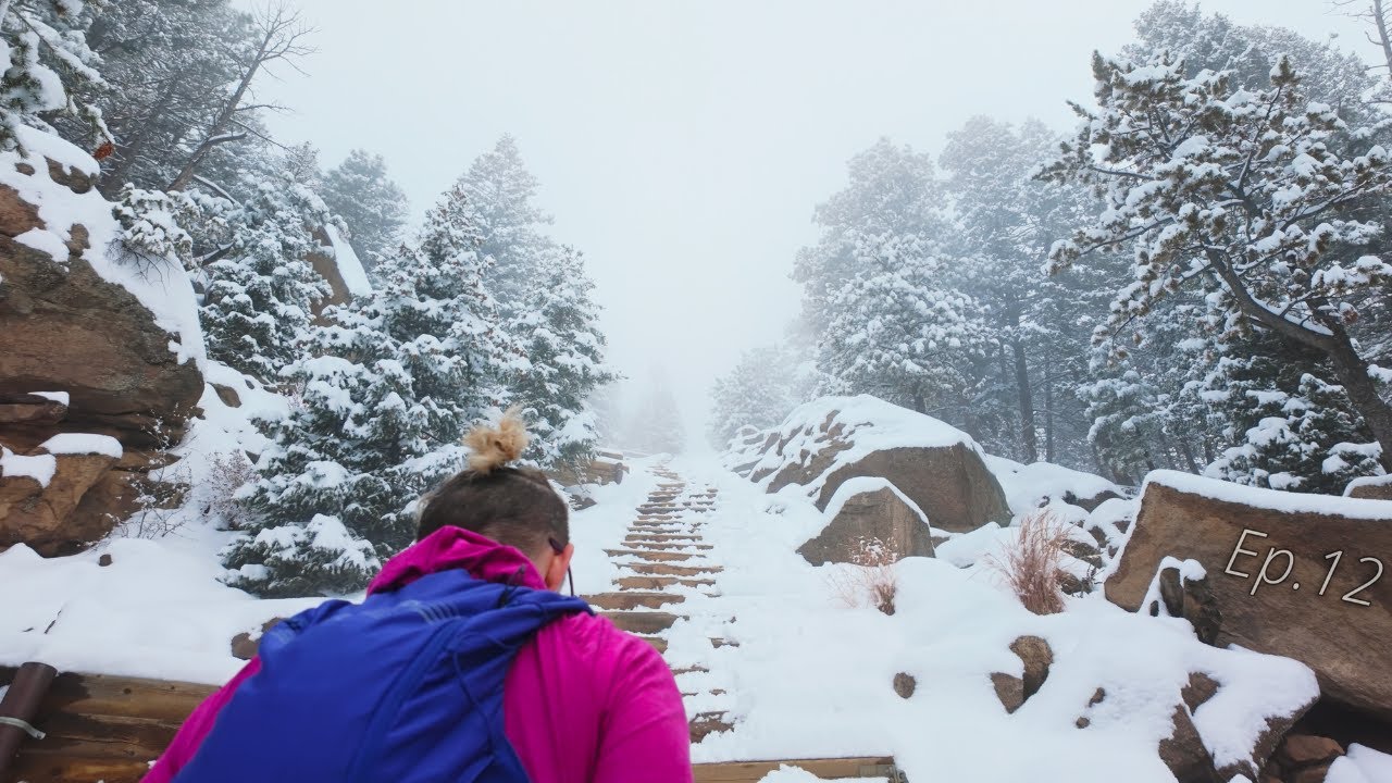 Manitou Incline in SNOW (lots of it) / Tired legs / Ep. 12 - YouTube