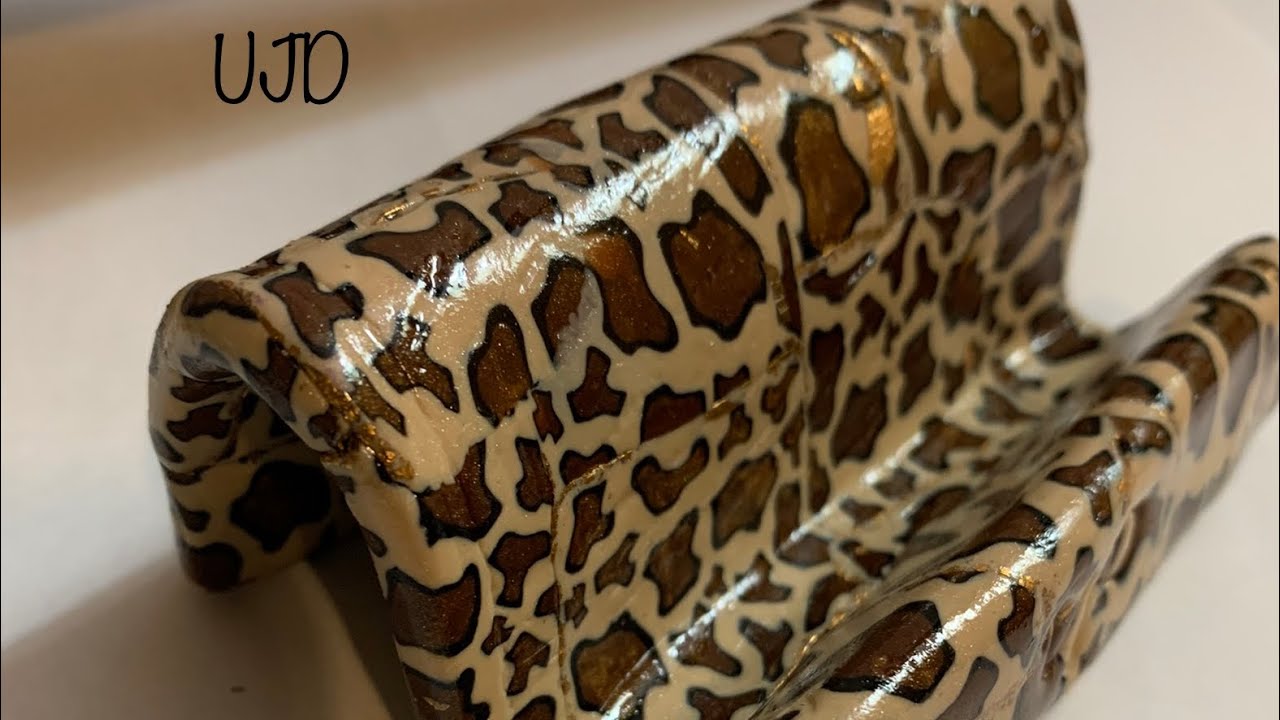 How to create an easy cell phone stand polymer clay - YouTube