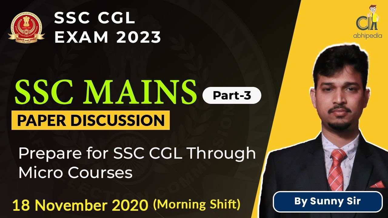 SSC CGL 2023 | SSC Mains | Micro Courses| Paper Discussion | Part 3 ...