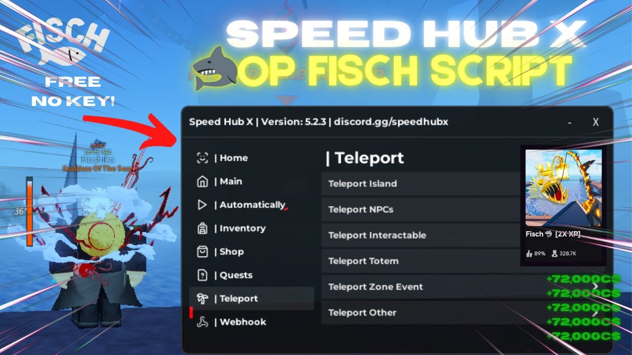 (UPD) Roblox Fisch Script | Speed Hub X | No Key - Instant Catch, Auto ...