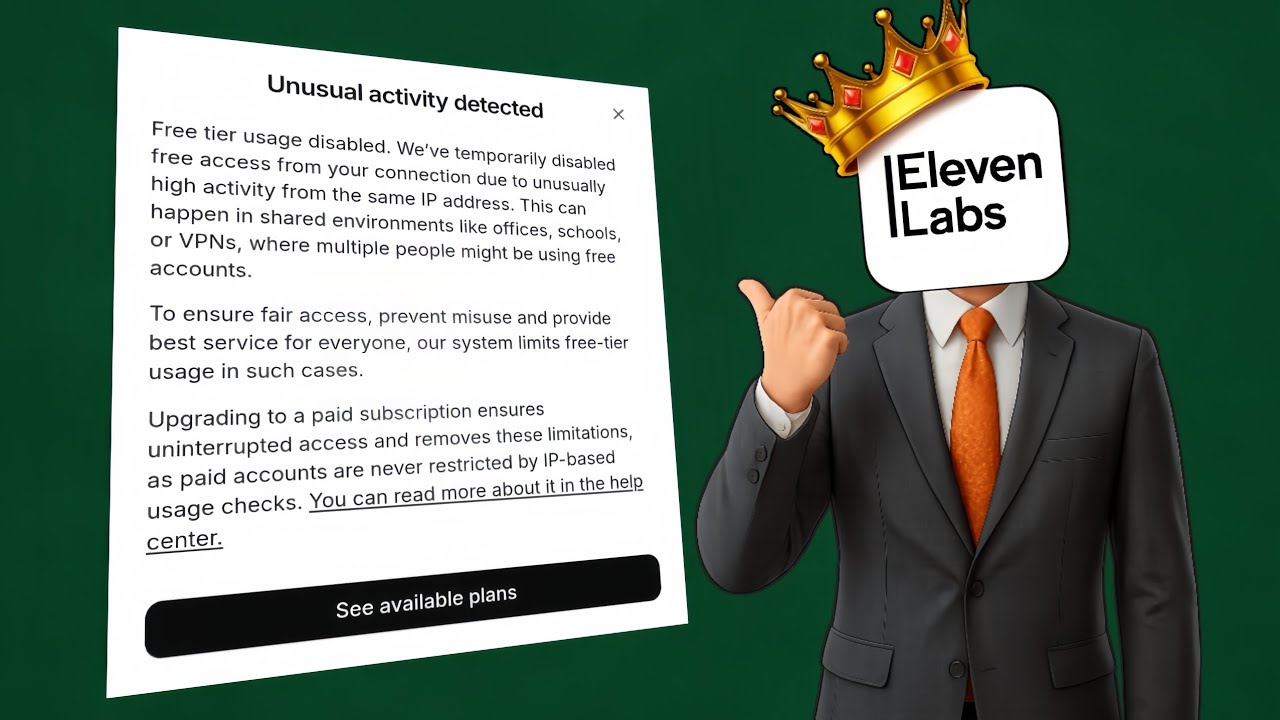 Elevenlab Unusual Activity Detected Problem || Eleven Labs problem ...