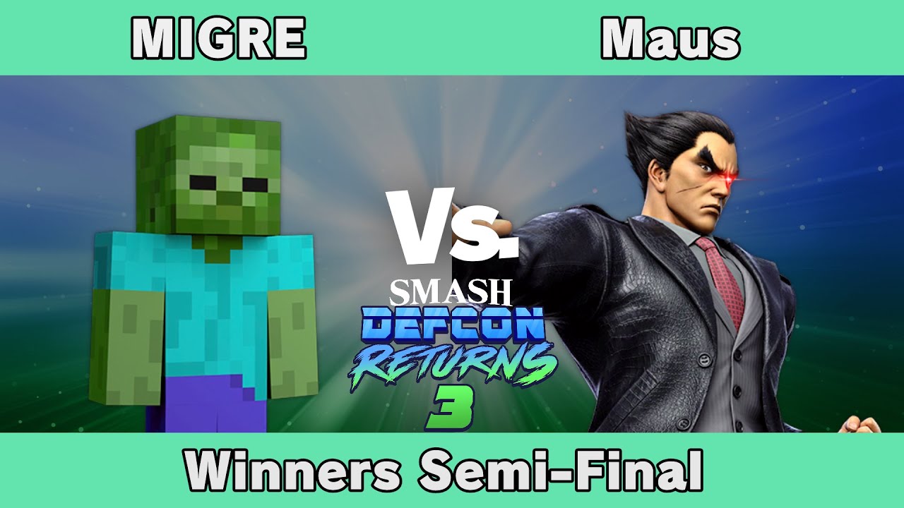 Smash Defcon Returns 3 - MIGRE (Steve) vs Maus (Kazuya) - Winners Semi ...