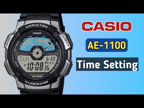 How to set time on Casio AE-1100 (3264) - YouTube
